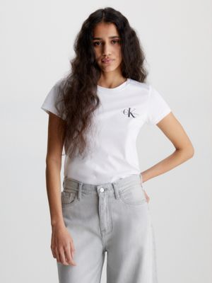 Camisetas para mujer - Manga Corta y Larga | Ofertas hasta -50% | Calvin Klein®
