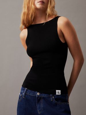 Slim Knit Open Back Tank Top Calvin Klein® | J20J223282BEH
