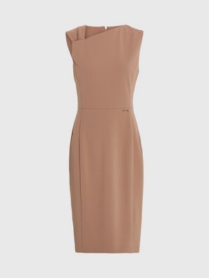 Scuba Crepe Asymmetric Dress Calvin Klein® K20k206276pen